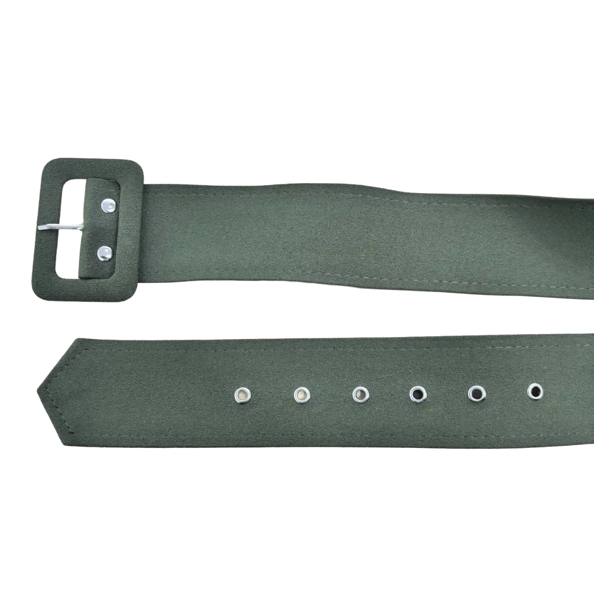 Belt Khaki Green Soft Fabric With rectangular Self Covered Buckle ...