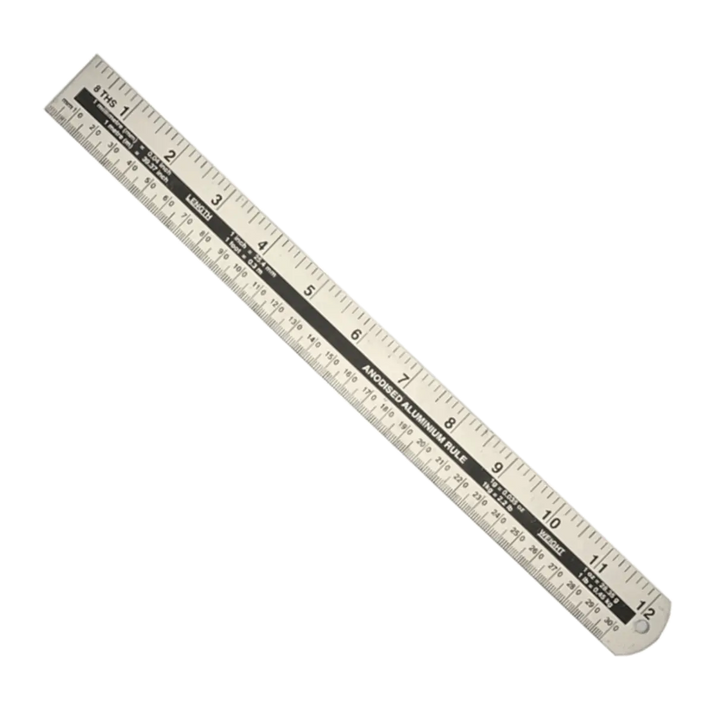 Aluminium Metal Rulers - Designers, Tailoring, Drafting – Pins & Needles