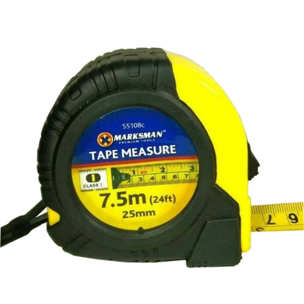 7.5mt Retractable Rubberised Tape Measure easy lock & release – Pins ...